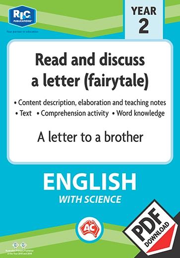 Comprehension text – A letter to a brother – Ages 7-8 ebook | Year 3